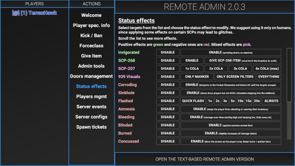 Панель Администратора — SCP: Secret Laboratory Russian Official Wiki